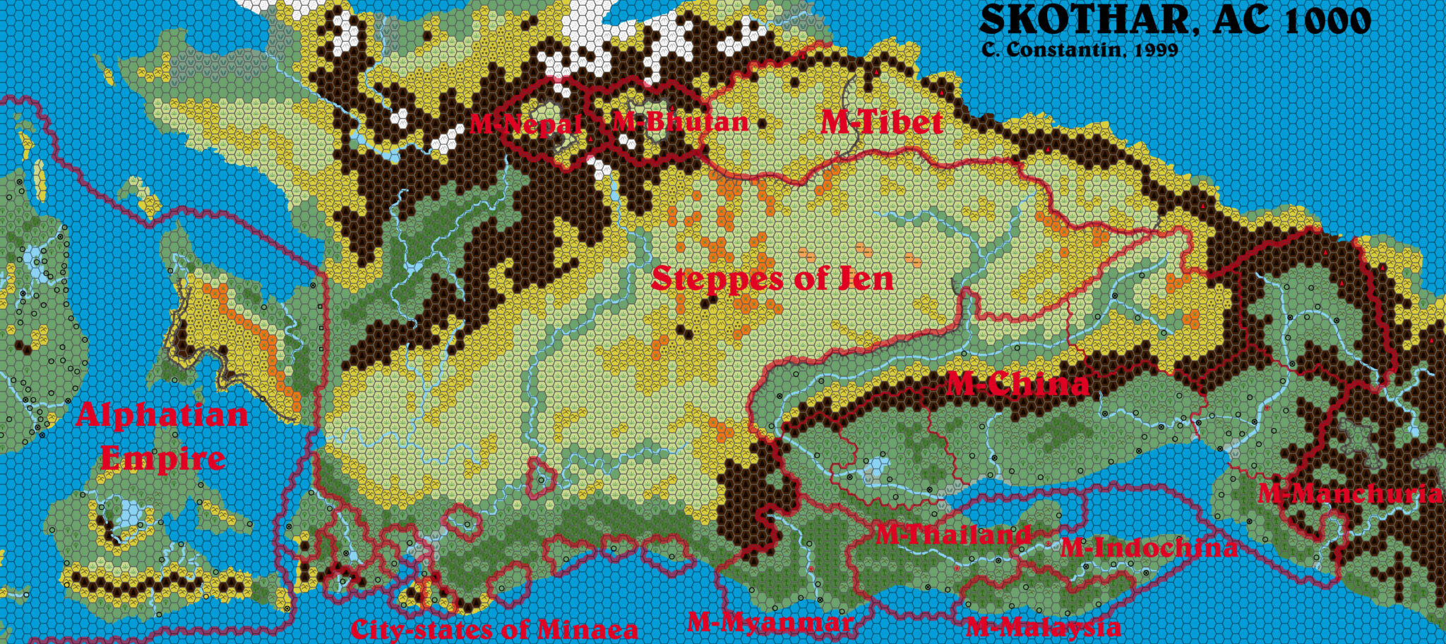 Skothar, 72 miles per hex | Atlas of Mystara