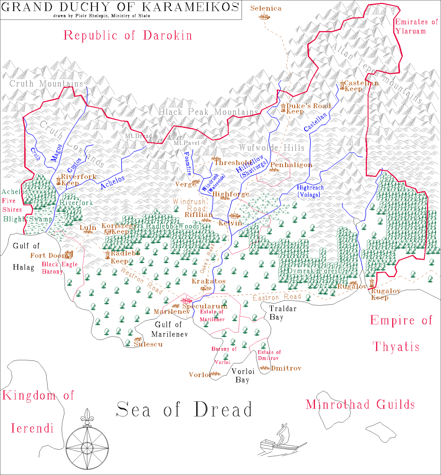 GAZ1 Karameikos, 8 miles per hex | Atlas of Mystara