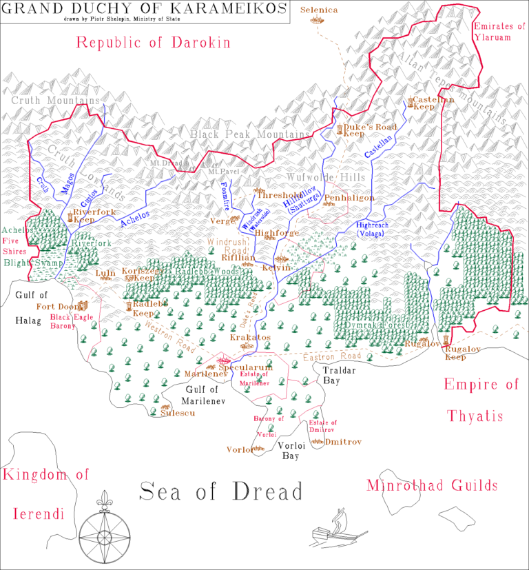 GAZ1 Karameikos, 8 miles per hex | Atlas of Mystara