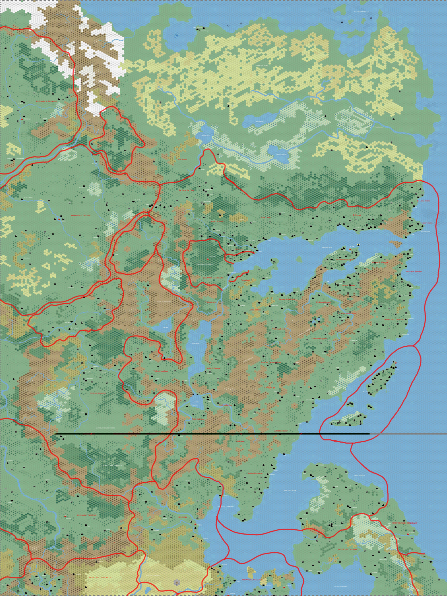 Norwold 1160 AC, 8 miles per hex by Andrea Francolini, January 2009 ...