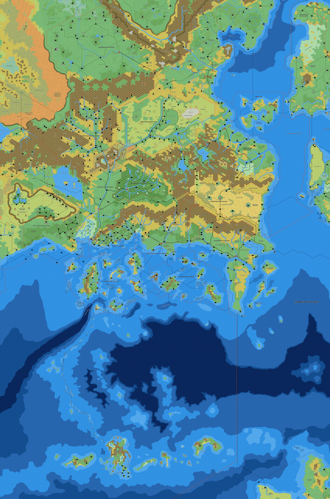 Mark’s Known World Region, 8 miles per hex v2 | Atlas of Mystara