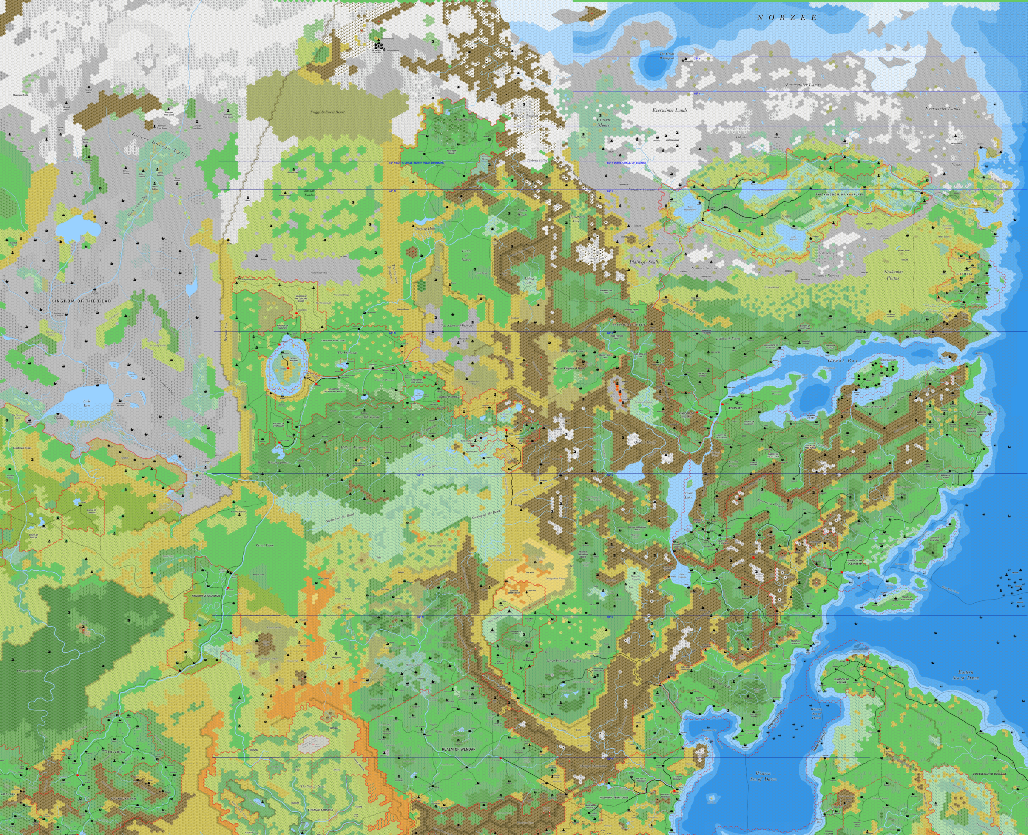 Ramelin’s Northeastern Brun, 8 miles per hex v2 | Atlas of Mystara