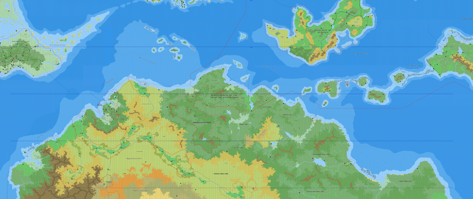 Ramelin’s Davanian Hinterlands, 8 miles per hex | Atlas of Mystara