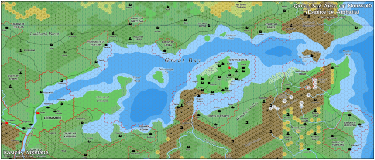 Ramelin’s Great Bay, 8 miles per hex v1 | Atlas of Mystara